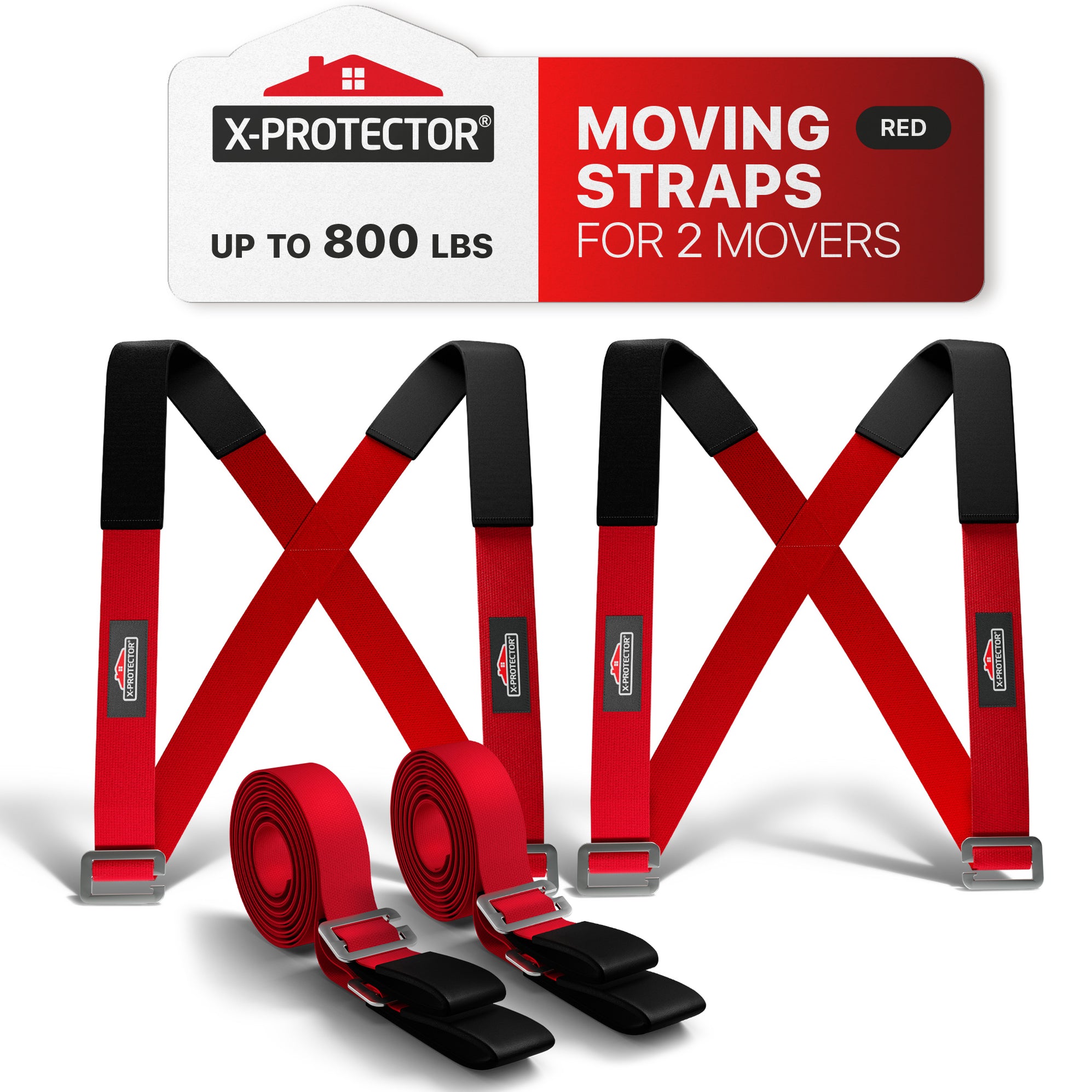 2 Pairs Moving Lifting Straps by X-Protector