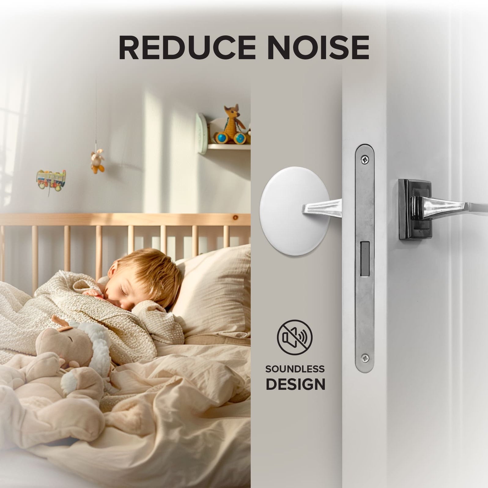 4 PCS Self-Stick Door Stoppers 3.15" for Wall by X-Protector