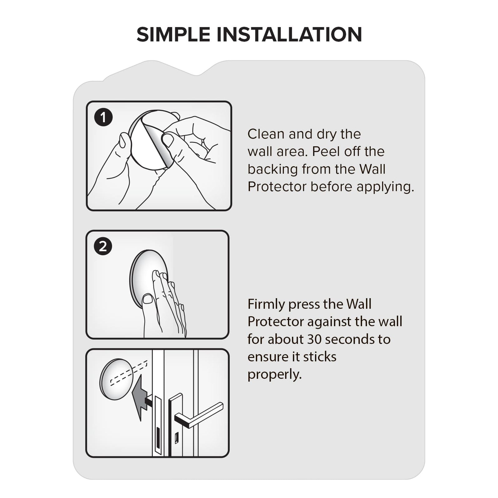 4 PCS Self-Stick Door Stoppers 3.15" for Wall by X-Protector