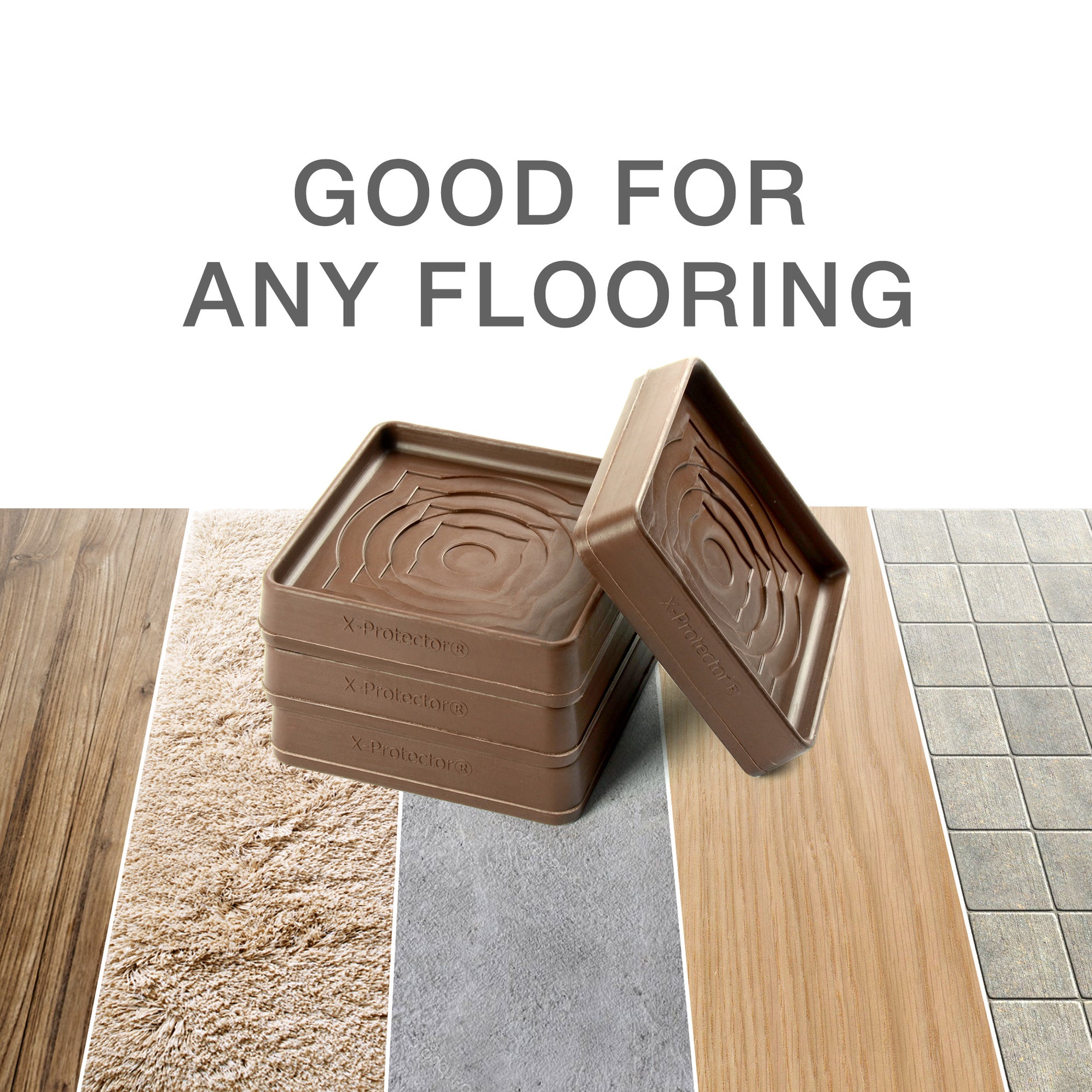 4 pcs 4" Furniture Pads Non-Slip Hardwood Floor Protectors X-PROTECTOR ...