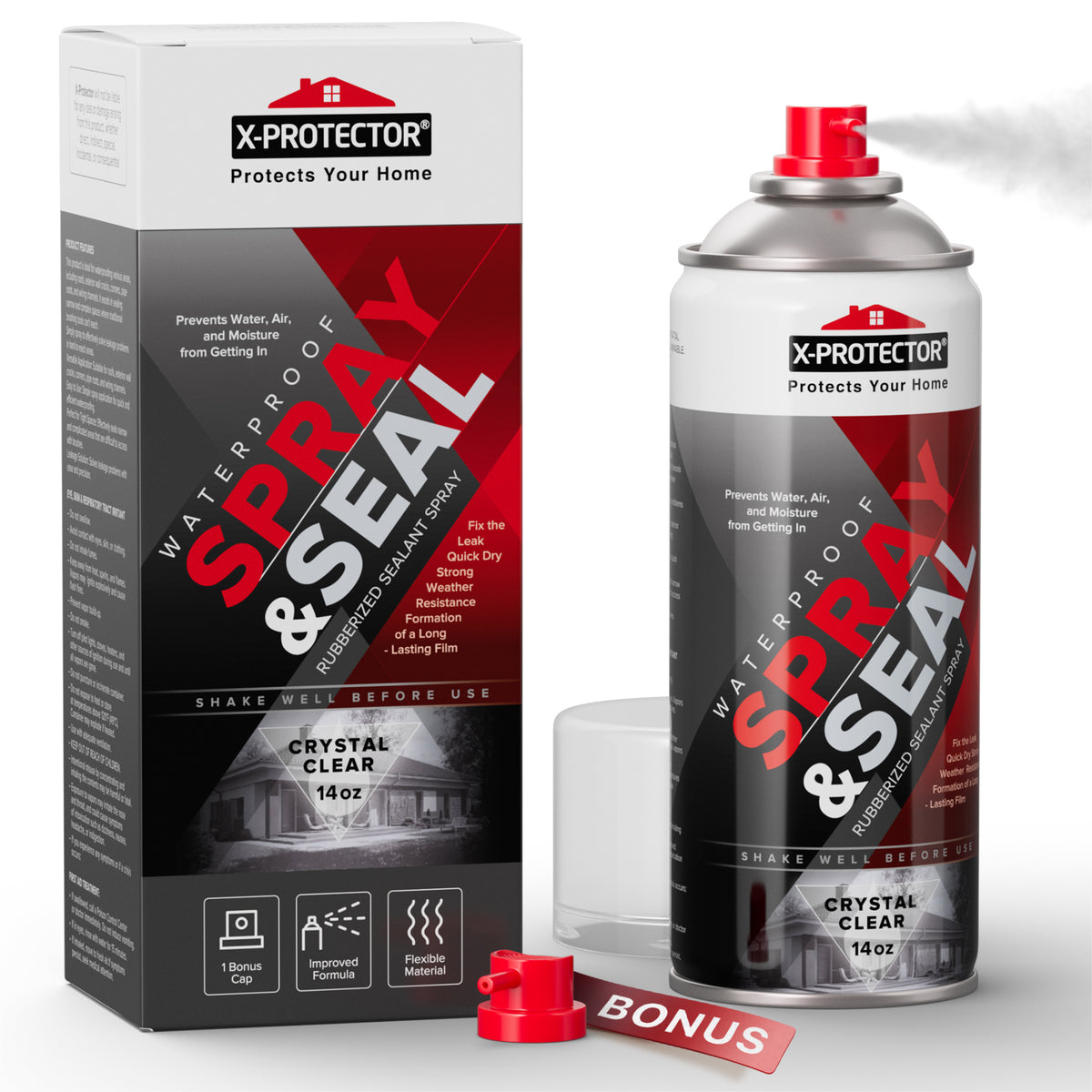 Premium X-Protector Rubber Waterproof Seal Spray with LessDrip Formula